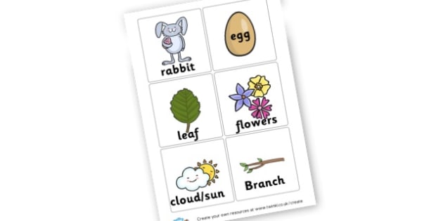 Spring Time Classroom Hunt ESL Cards