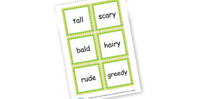 Jack and the Beanstalk Vocabulary Cards - Jack and the Beanstalk Primary