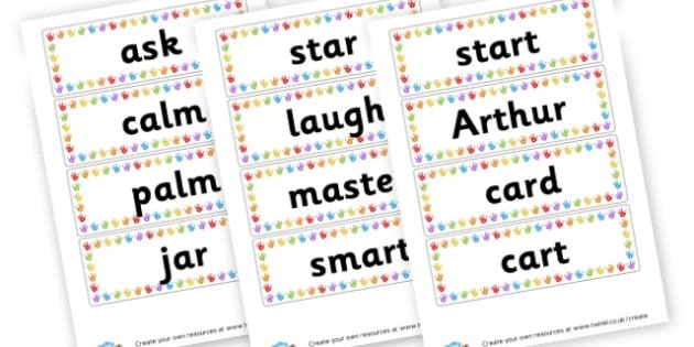ar Extended Code Word Cards (teacher made)