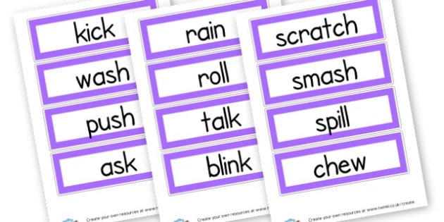 Verbs Cards (teacher made)