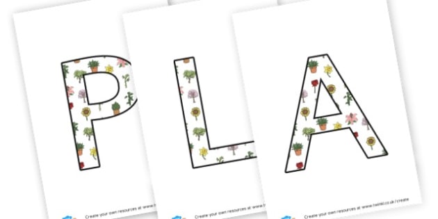 Plants - display lettering (teacher made)