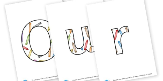 Our Writing - display lettering