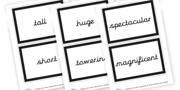 Adjectives Word Cards - ESL Adjectives Resources