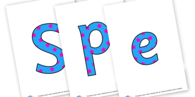 Special Me - display lettering (teacher made)