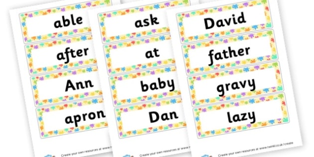 a Extended Code Word Cards (teacher made)