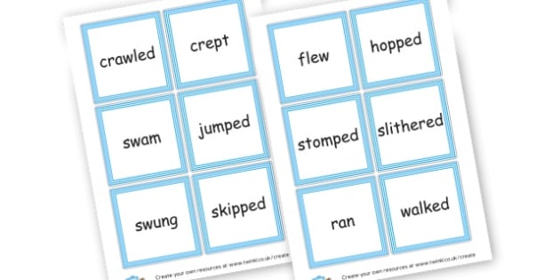 Free Printable Verb Picture Cards