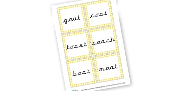 oa Words Cards (teacher made)