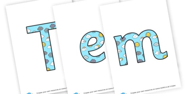 Temperature - Display Lettering (teacher made)