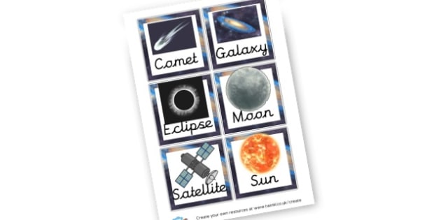 Space Pictures Cards (teacher made)