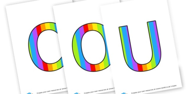 Counting Number Shapes - display lettering