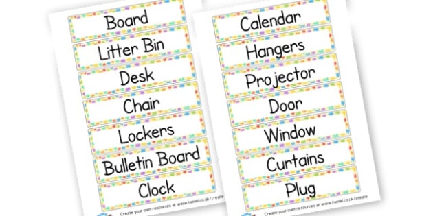 Final classroom Tags (teacher made)