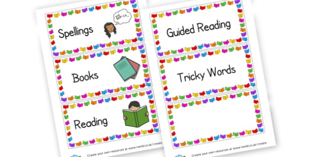 FREE! - Book boxes labels (teacher made)