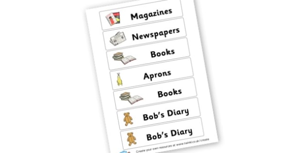 Book Corner Labels (teacher made)