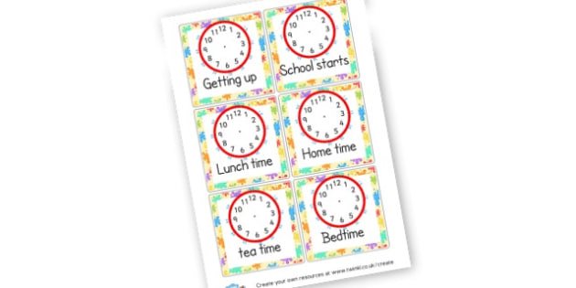 Times Of The Day Cards (teacher made)