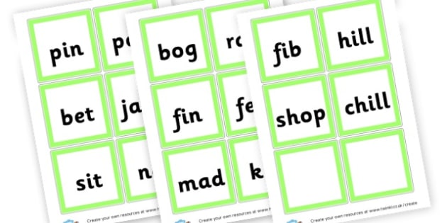 FREE! - phase 2 words (teacher made)