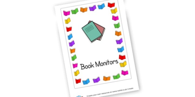 book monitor (teacher made)