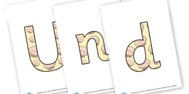 Under the Sea lettering - display lettering