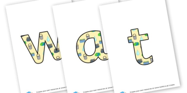 water lettering - display lettering (teacher made)