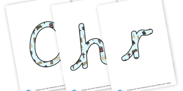 Christian Values Lettering - display lettering