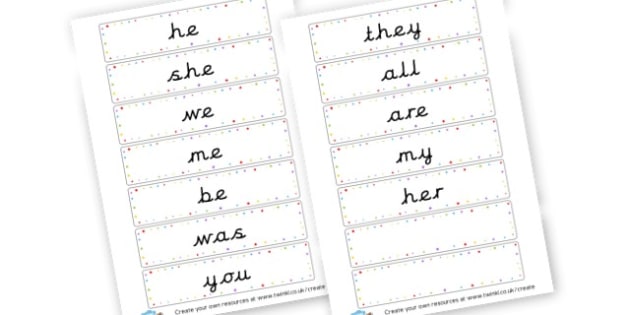 Phase 3 Word Cards (teacher made)