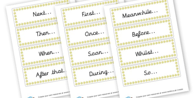 Sentence Starter Cards