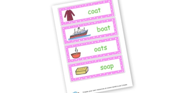 oa Words Cards (teacher made)
