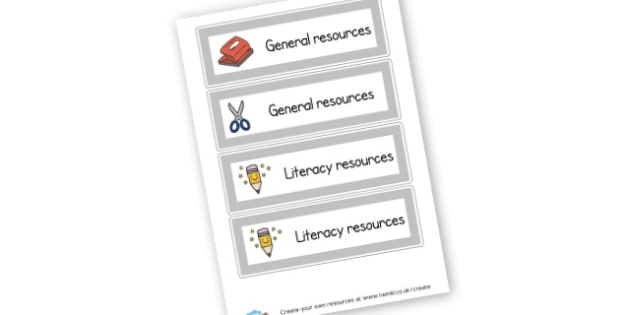 extra resource labels (teacher made)