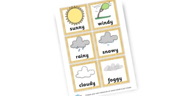 FREE! - Weather Display Cards (teacher made)