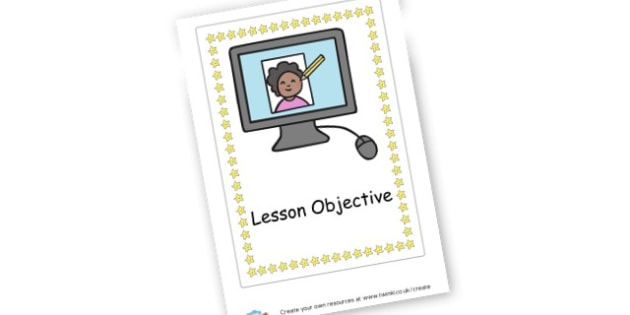 FREE! - ICT Lesson objective (teacher made)
