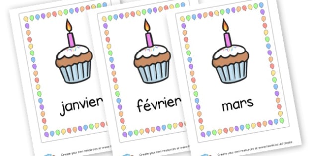 French Months Posters