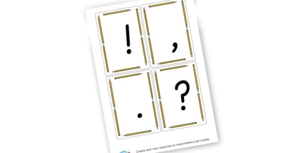 Question Mark/Punctuation Flashcards