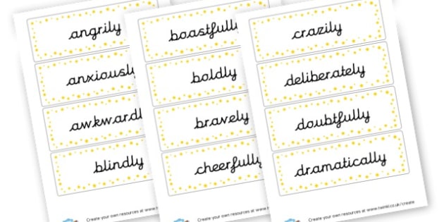 Adverbs Cards (teacher made)