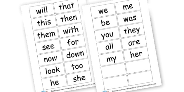 phase 3 high frequency words small flash cards - Phase 3 Visual