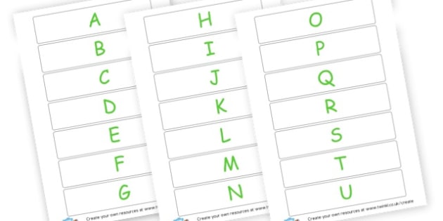 Upper Case Letters Cards (teacher made)