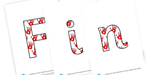 Finger Gym Lettering - display lettering - Planning Finger Gym Primary