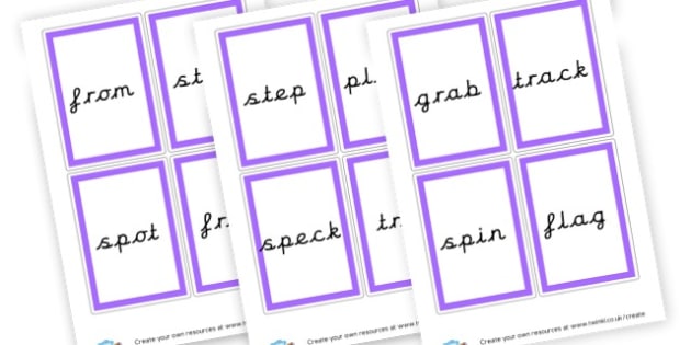 Phase 4 Word Cards (teacher made)