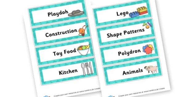 choosing boxes - display lettering - Toys Classroom Signs and Labels ...