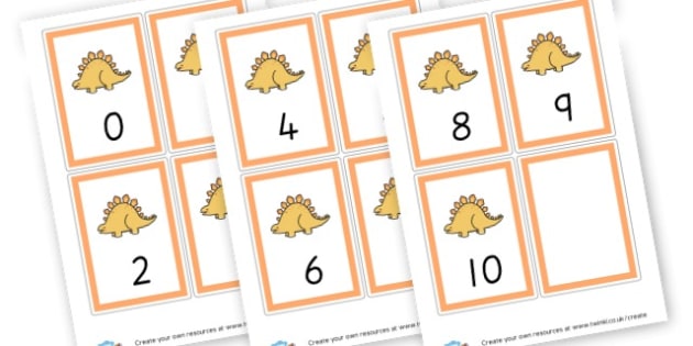 Number Cards 1-10 (Orange)