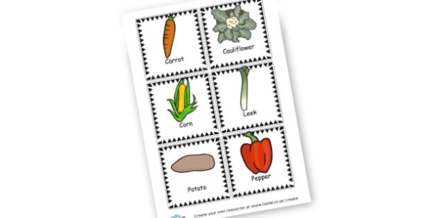 Vegetable Word Cards - Fruit and Vegetables Activities and Games Primary