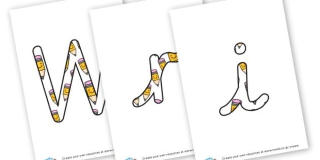 Writing Area - display lettering (teacher made)