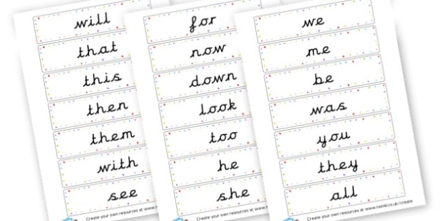 Phase 3 Word Cards (teacher made)