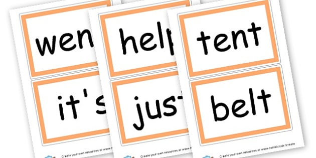 CVCC Word Cards (teacher made)