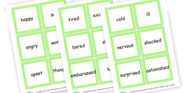 Emotions Cards (teacher made)