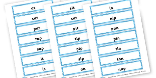 Phase 2 Words Cards (teacher made)