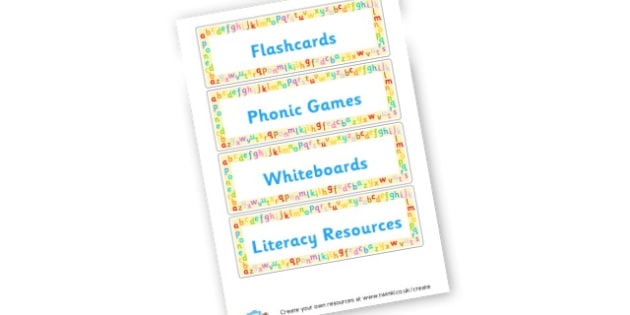 Box Labels (teacher made)