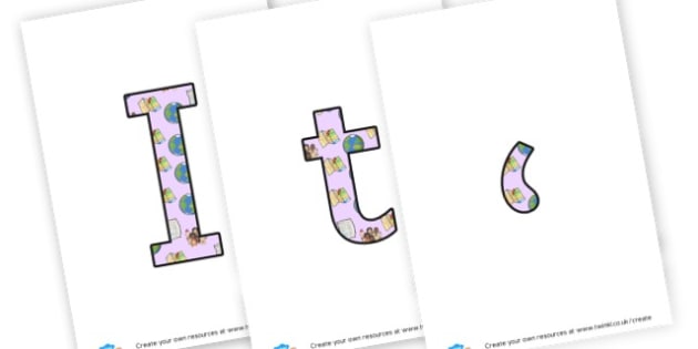 Map - display lettering (teacher made)