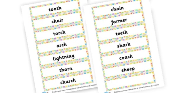 Phase 3 Word Cards (teacher made)