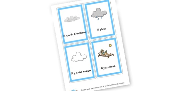 French Weather Cards (teacher made)