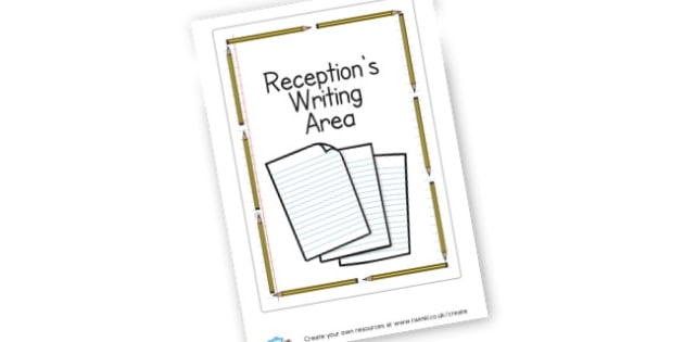 receptions writing area - display lettering (teacher made)
