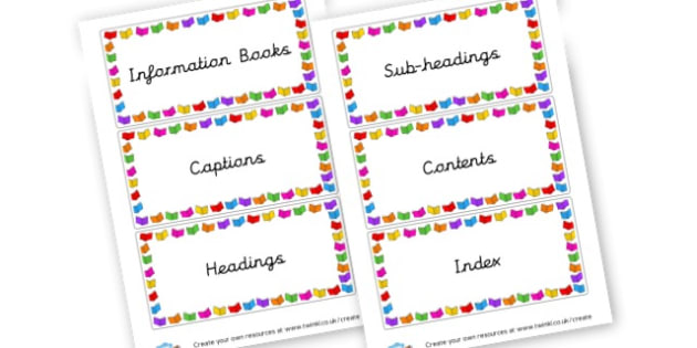 Non fiction labels (teacher made)
